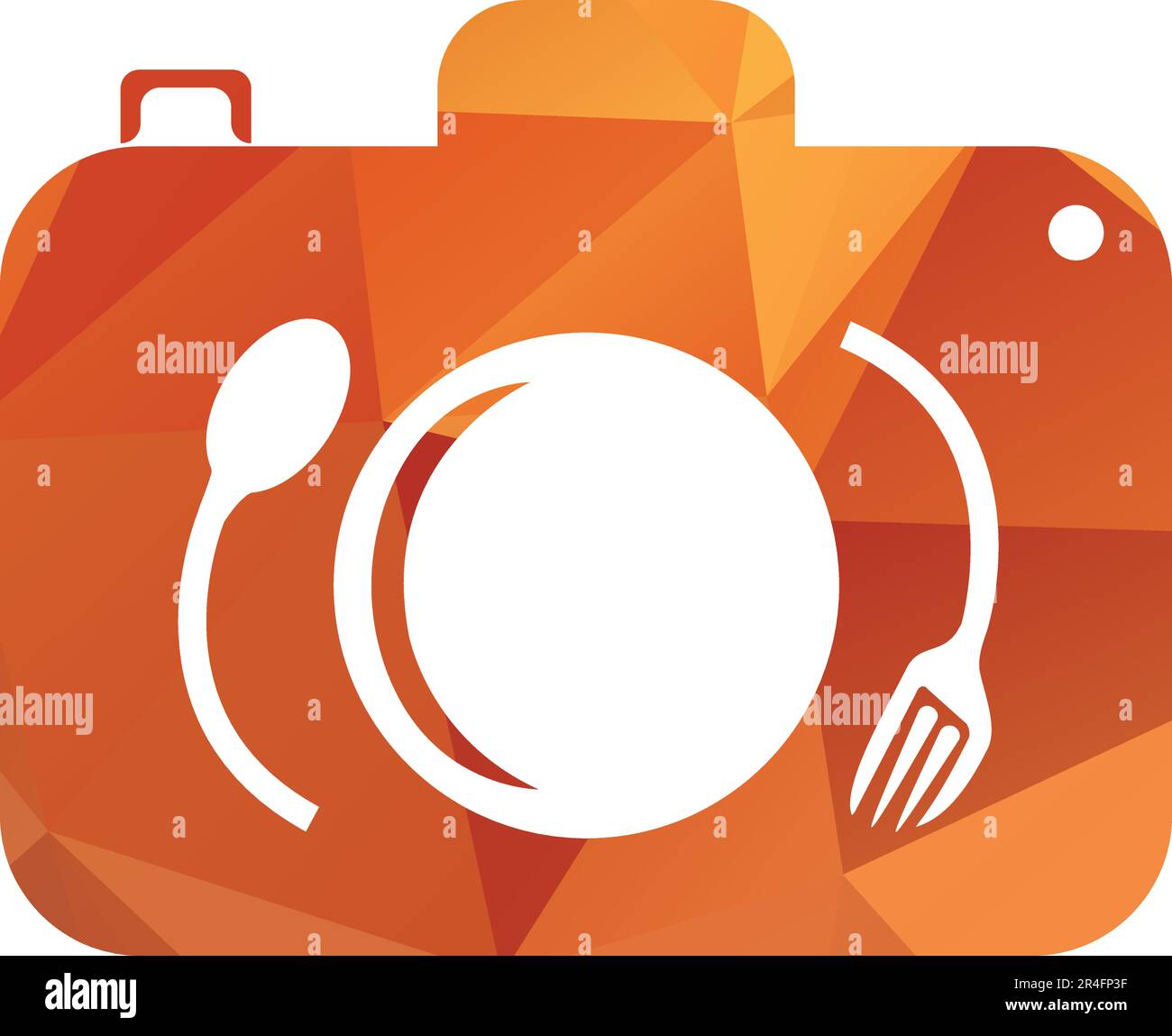 Food Photo vector logo template. This design use camera logo with plate ...