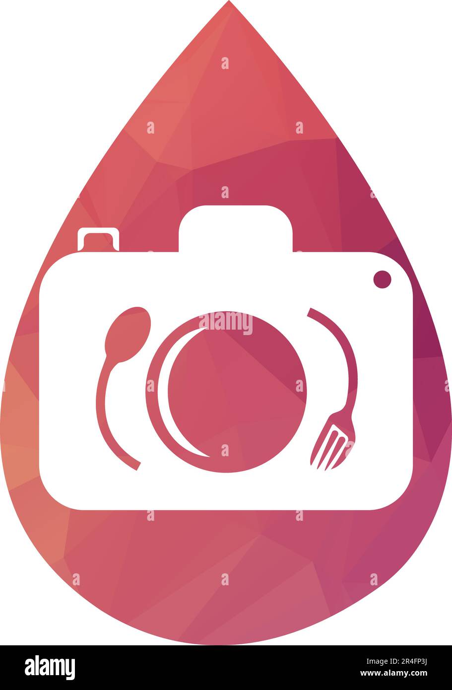 Food Photo vector logo template. This design use camera logo with plate ...