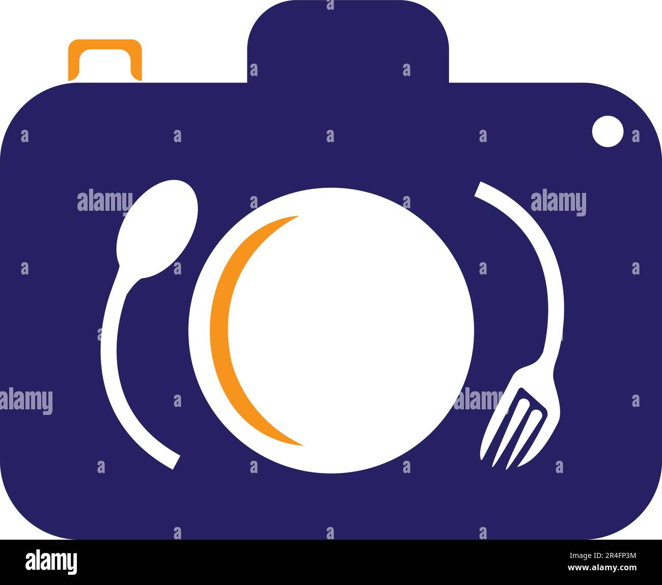 Food Photo vector logo template. This design use camera logo with plate ...