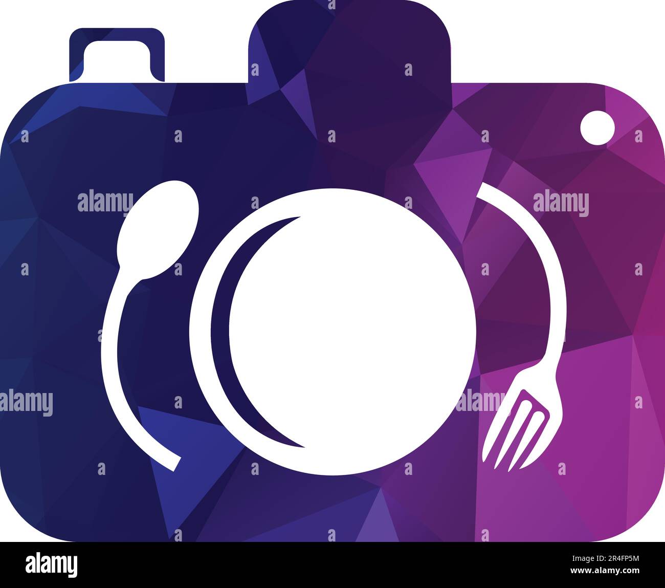 Food Photo vector logo template. This design use camera logo with plate ...