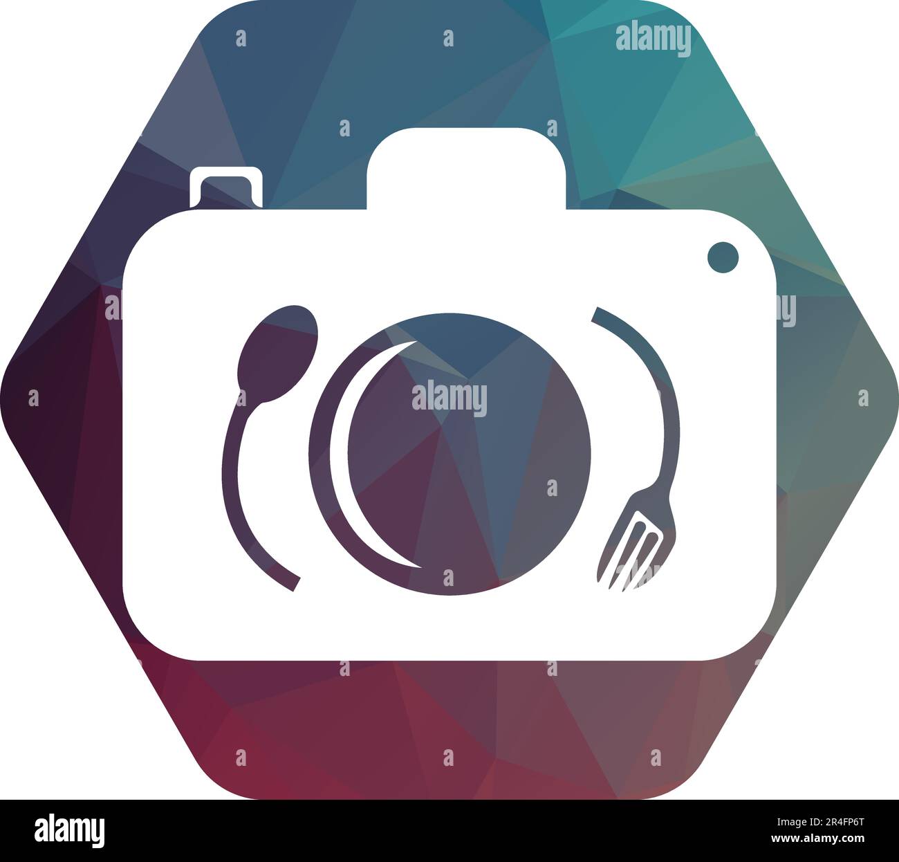 Food Photo vector logo template. This design use camera logo with plate ...