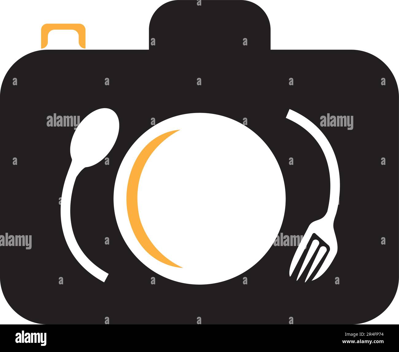 Food Photo vector logo template. This design use camera logo with plate ...