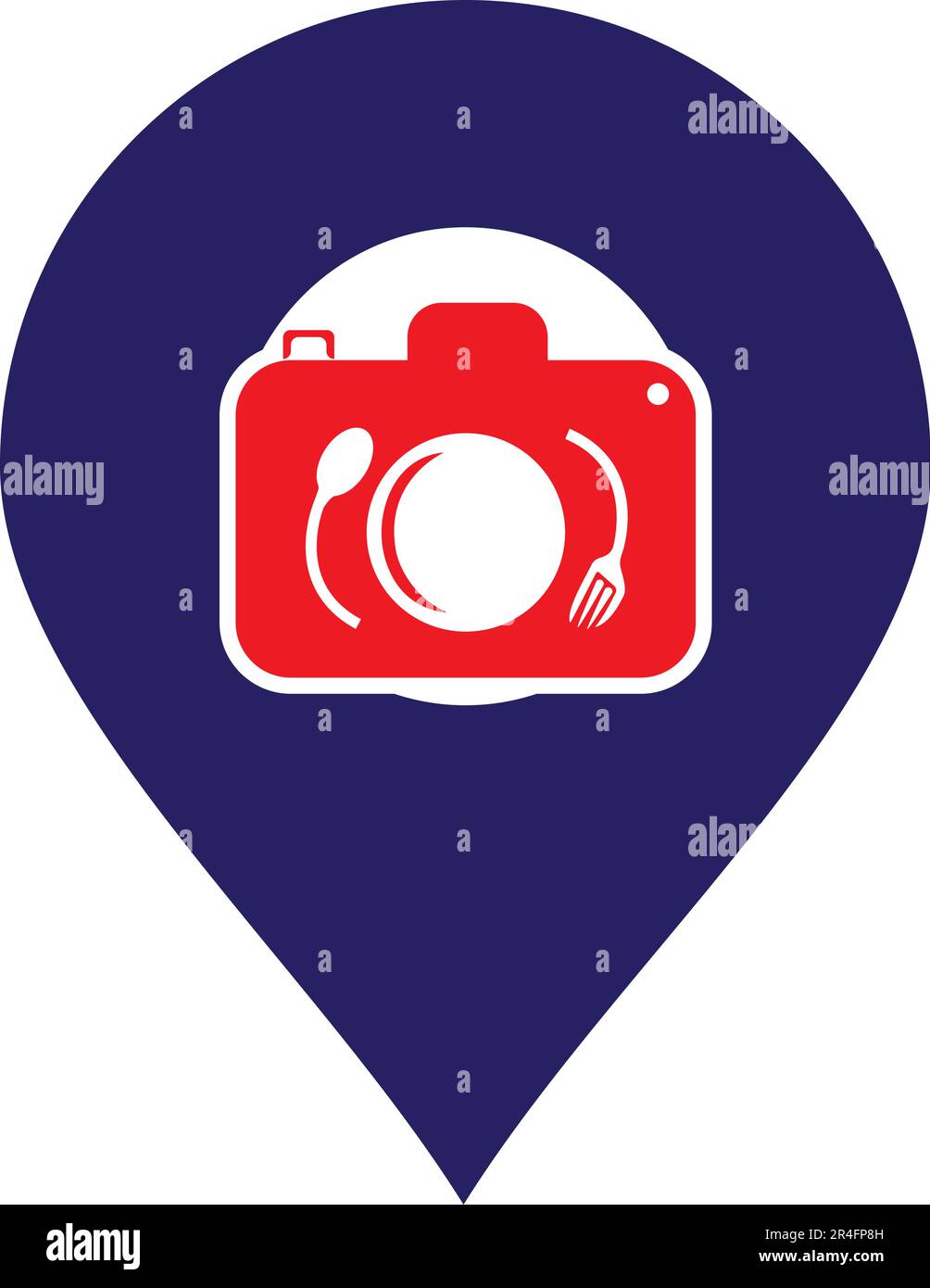 Food Photo vector logo template. This design use camera logo with plate ...