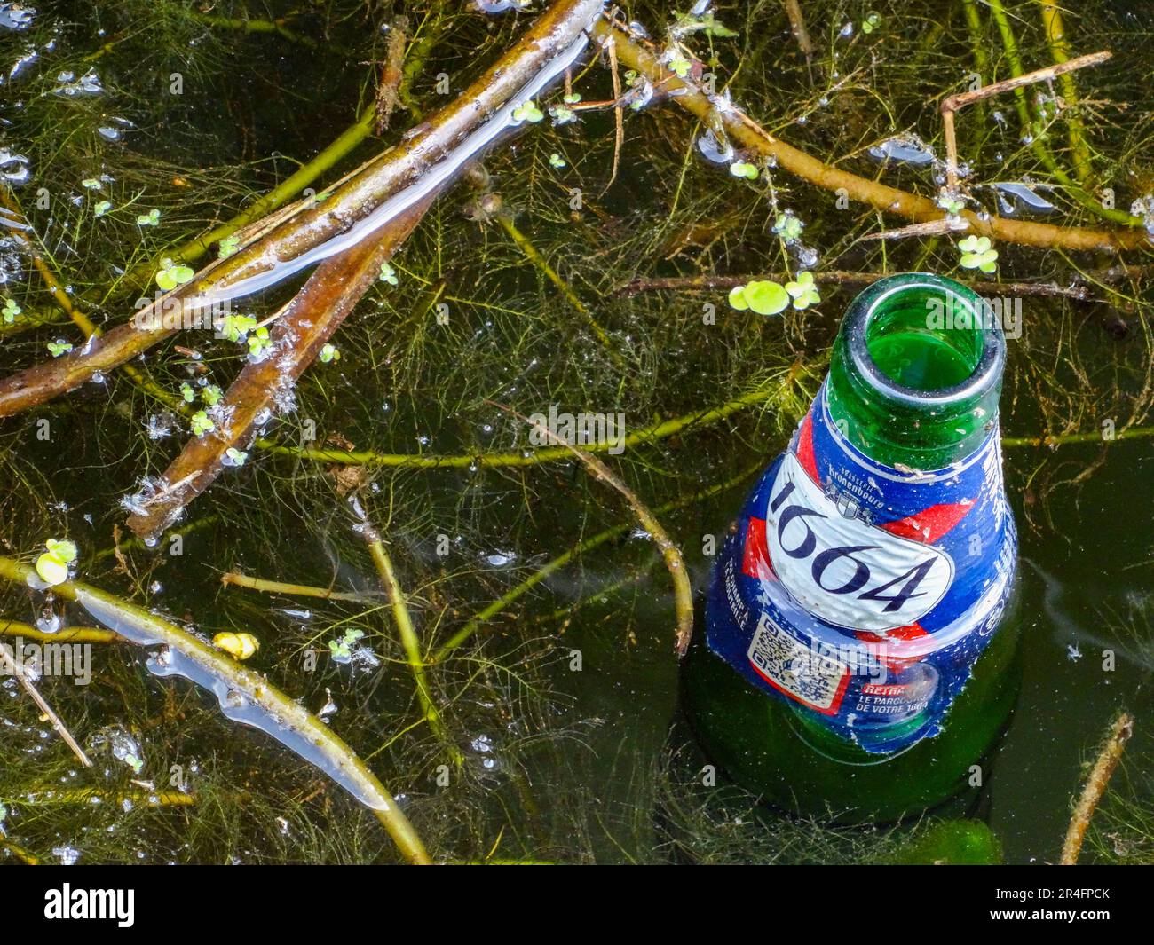 Flotsam and jetsam, as environmental pollution out of season, near the ...