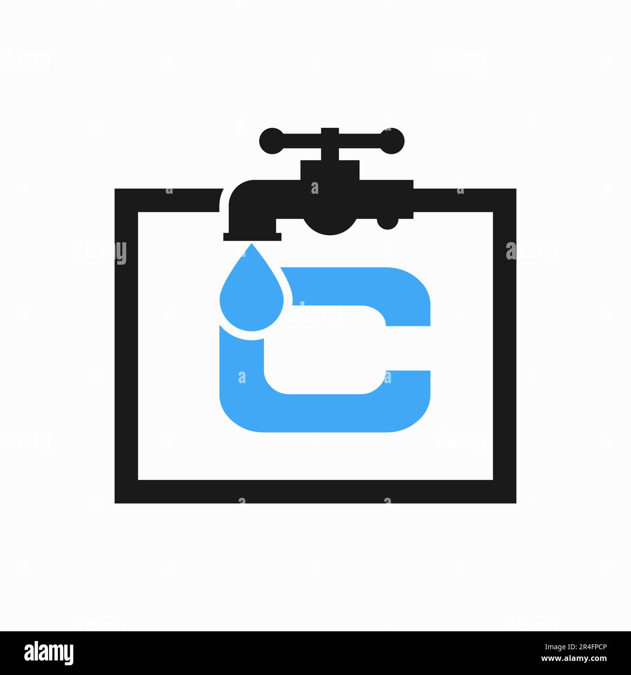 Letter C Plumber Logo Design. Plumbing Water Logo Template Stock Vector ...