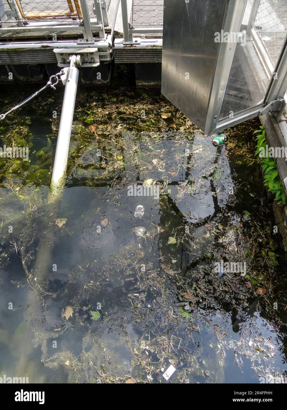 Flotsam and jetsam, as environmental pollution out of season, near the ...