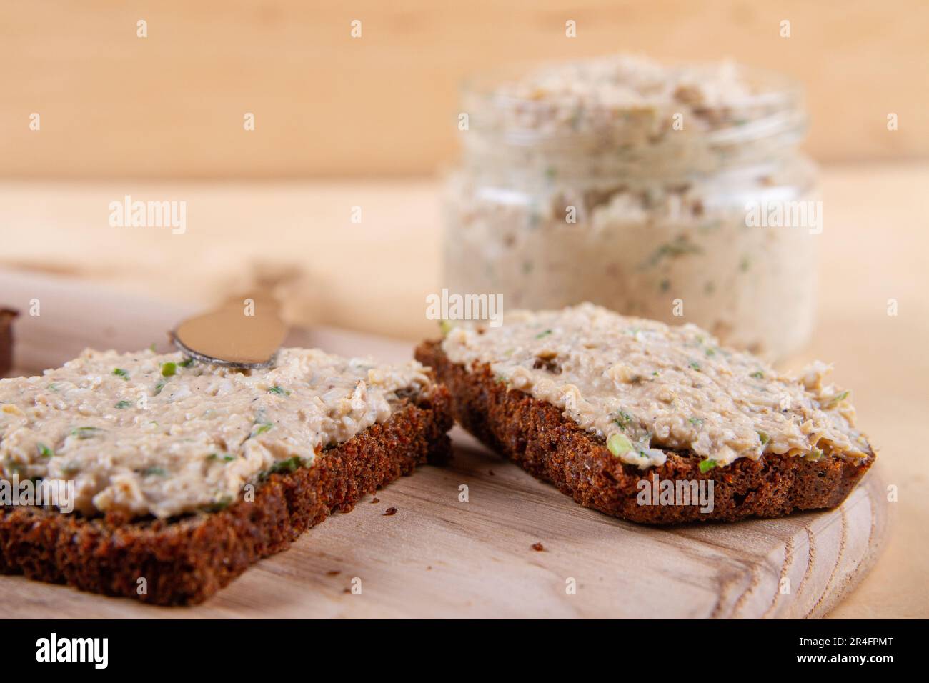 Rye bread with spread that harmonizes perfectly with rustic charm of ...