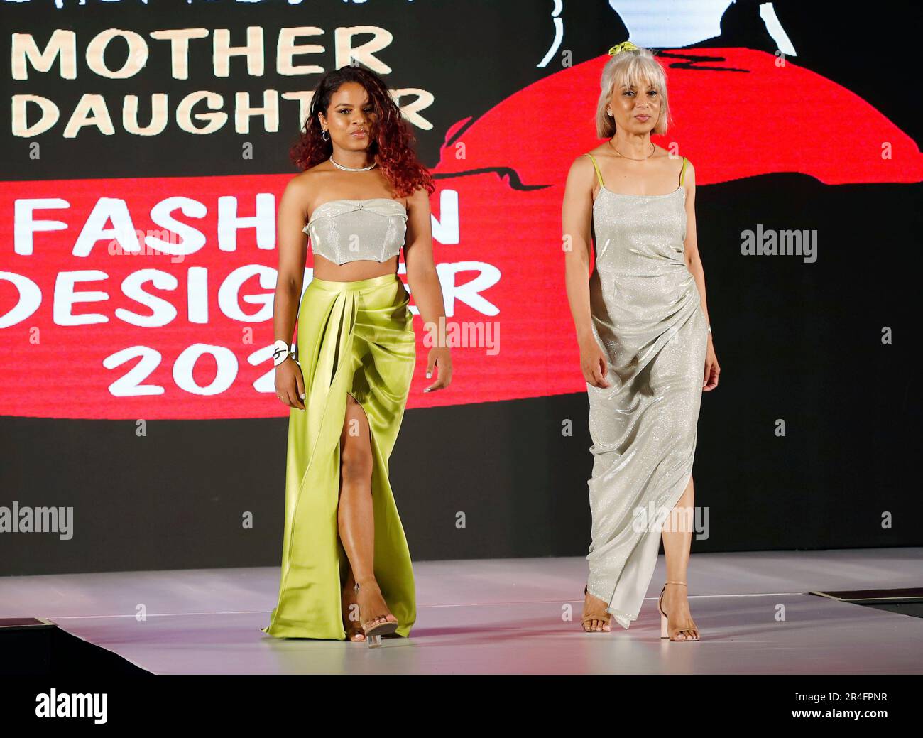 Colombo, Sri Lanka. 27th May, 2023. Models present creations during a ...