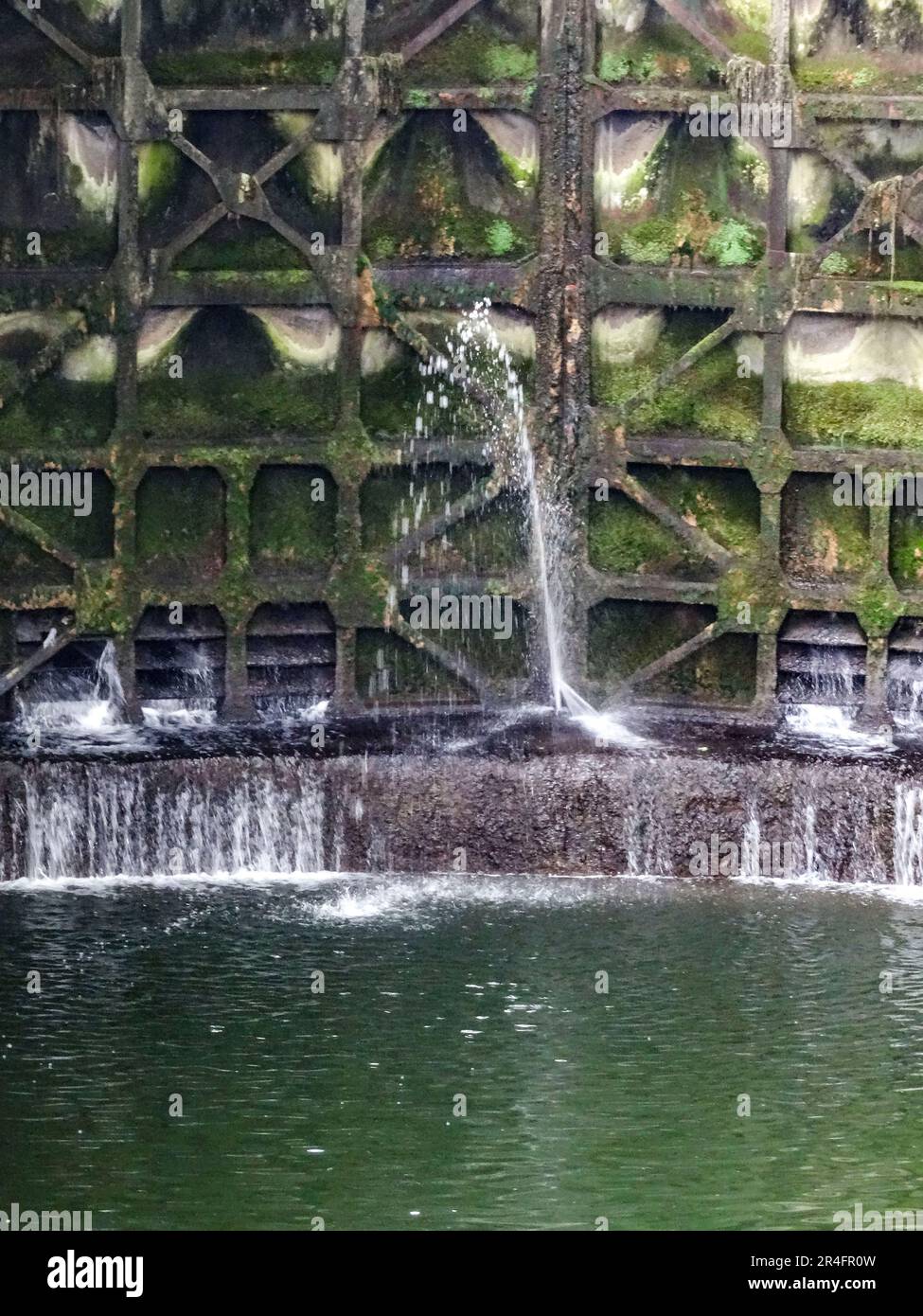Dramatic angle of the lock gates on the Canal Saint-Martin car the ...