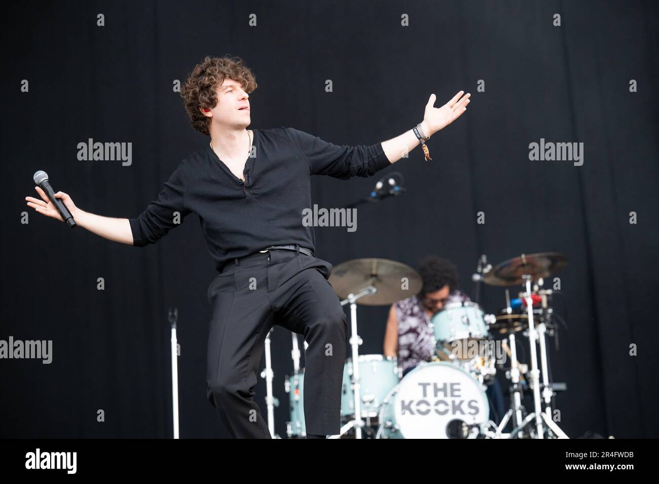 Warrington, UK. 27th May 2023. The kooks performing on the main stage ...