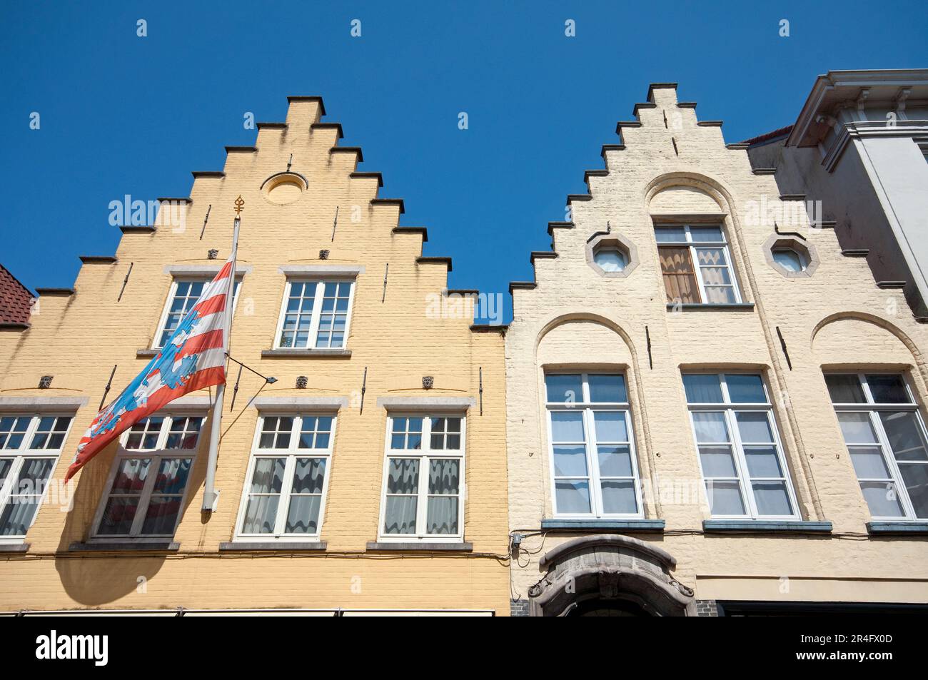 Traditional flemish architecture in Bruges, Flanders, Belgium Stock ...