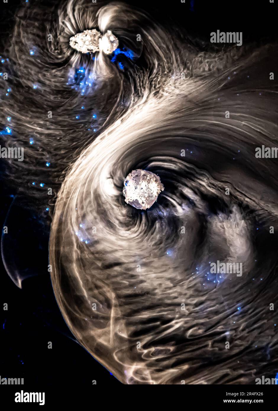 Vaporizing Dry Ice Crystal In Laboratory Simulating The Effect Of an ...