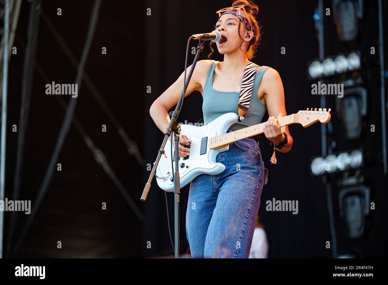 Warrington, UK. 27th May 2023. Brook Comb on the main stage at ...