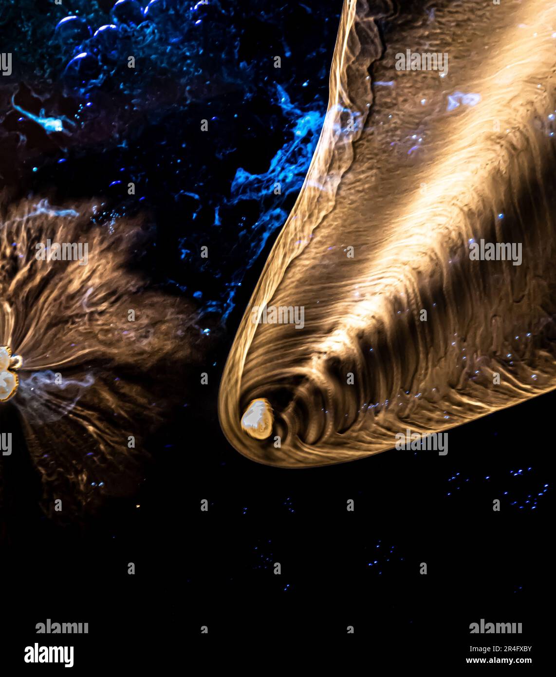 Vaporizing Dry Ice Crystal In Laboratory Simulating The Effect Of an ...