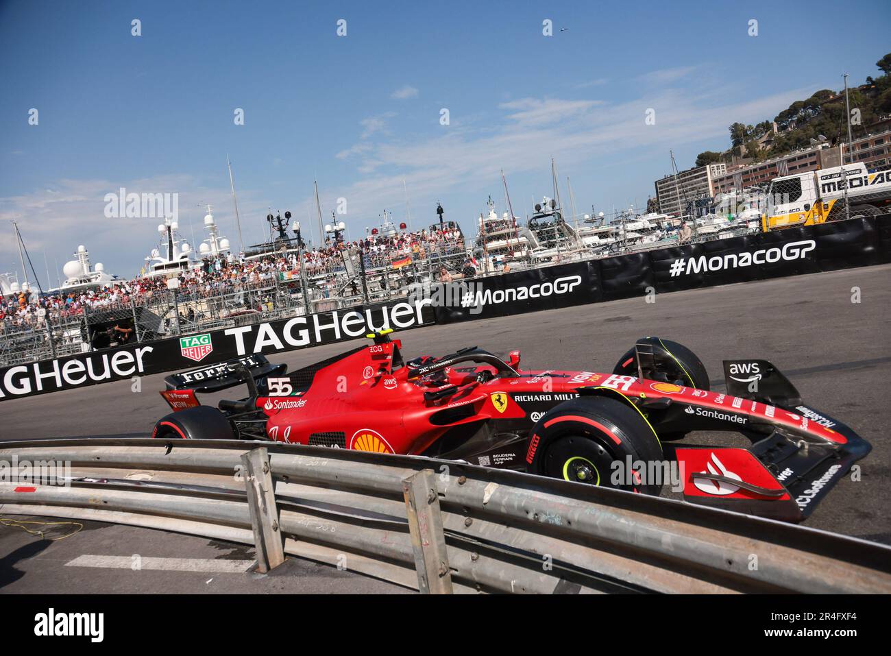 Circuit de Monaco, Montecarlo, Principality of Monaco, May 27, 2023, Carlos Sainz (SPA) Ferrari ...