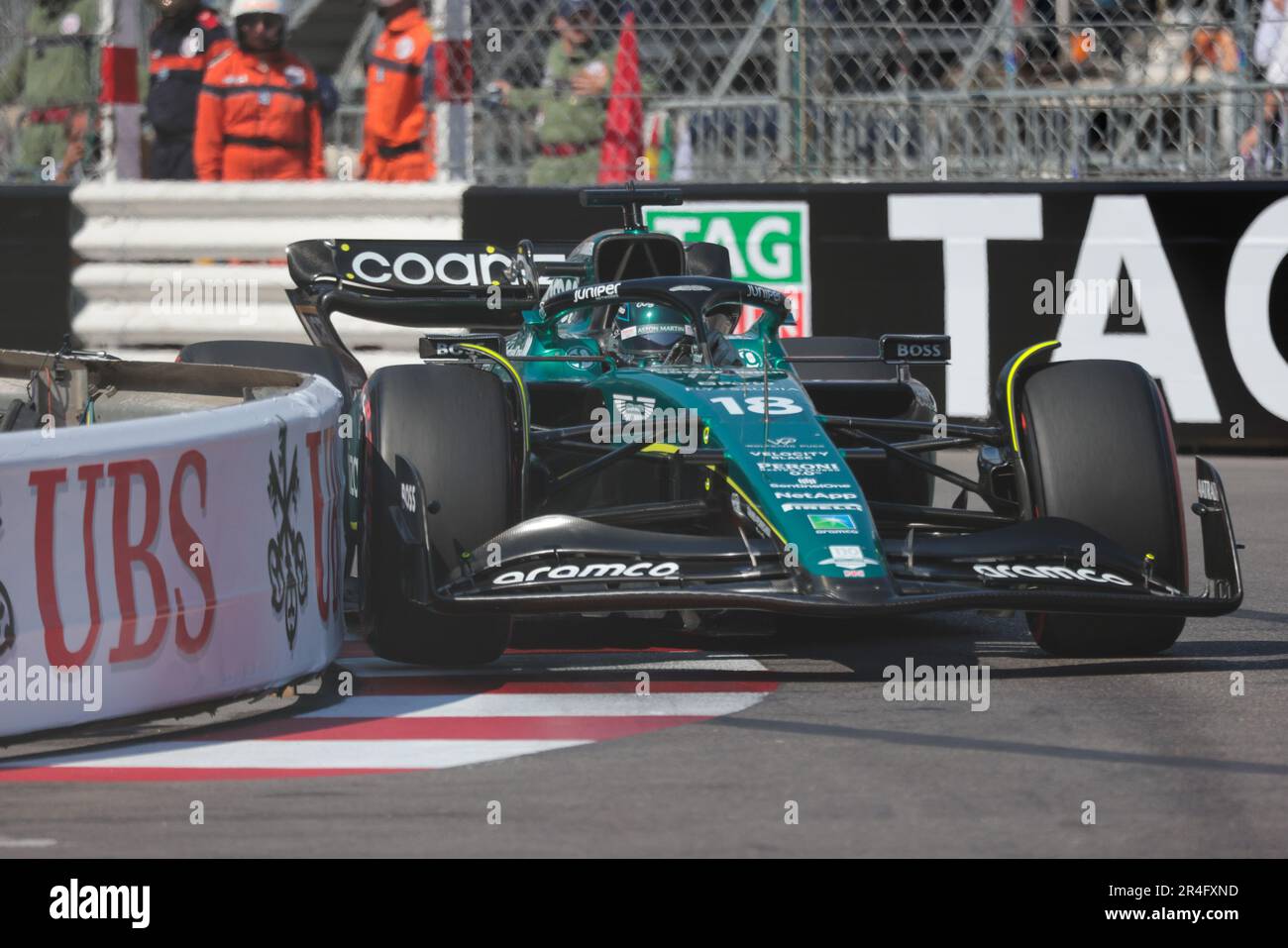 Montecarlo, Principality Of Monaco. 27th May, 2023. Lance Stroll (CAN) Aston Martn AMR23 during ...