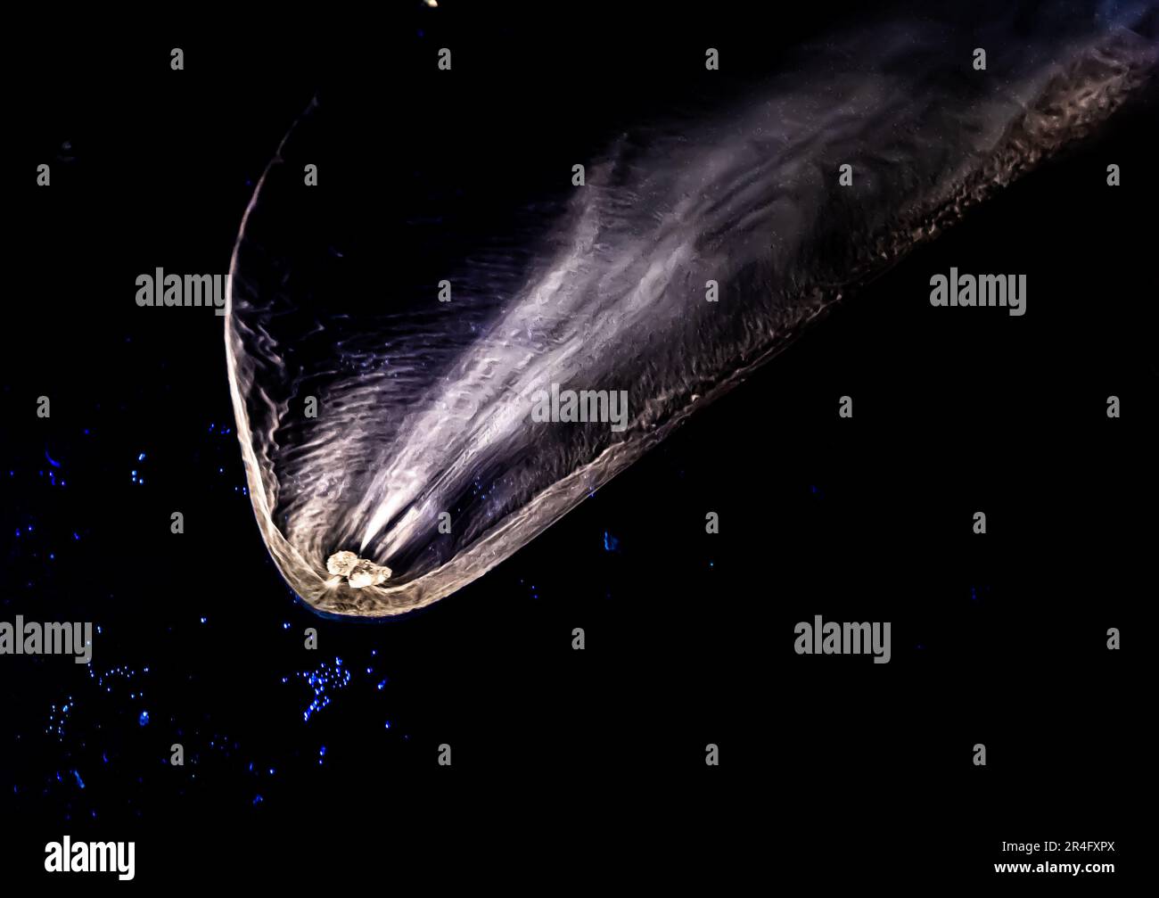 Vaporizing Dry Ice Crystal In Laboratory Simulating The Effect Of an ...