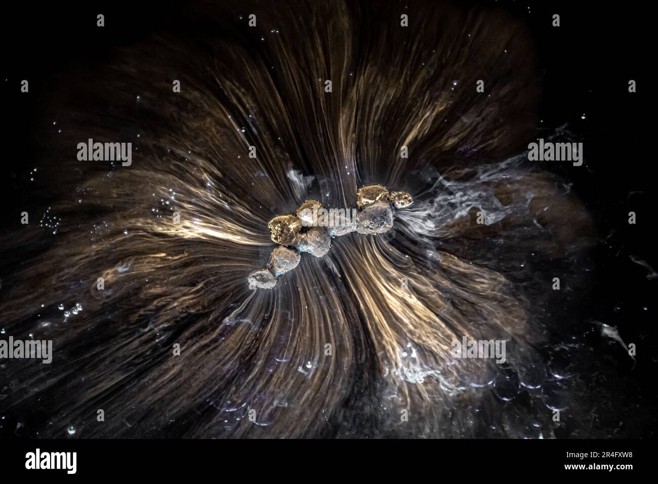 Vaporizing Dry Ice Crystal In Laboratory Simulating The Effect Of an ...