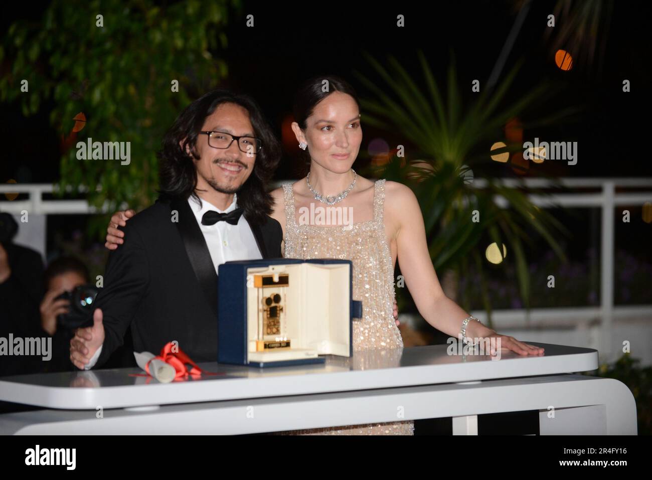 May 27, 2023, CANNES, France: CANNES, FRANCE - MAY 27: Director Pham Thien An (R) poses with The ...