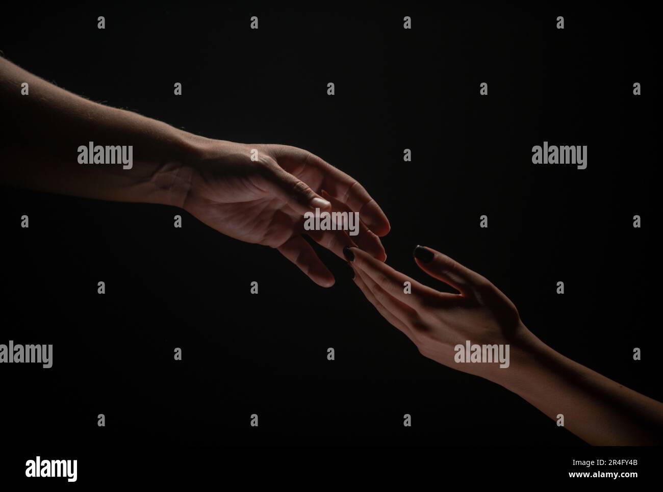 Two hands. Helping hand to a friend. Rescue or helping gesture of hands ...