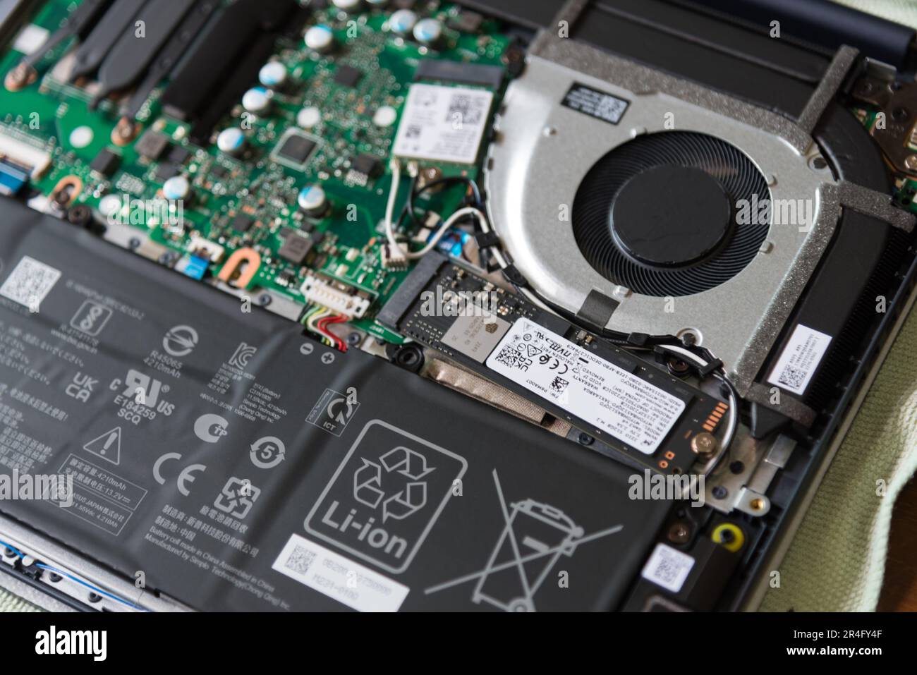 Bangkok,Thailand - May5 , 2023 : Closeup focus to Silicon M.2 NVMe SSD ...