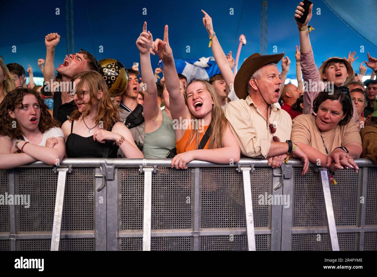 Warrington, UK. 27th May 2023. Festival goers elated on day 1 of ...