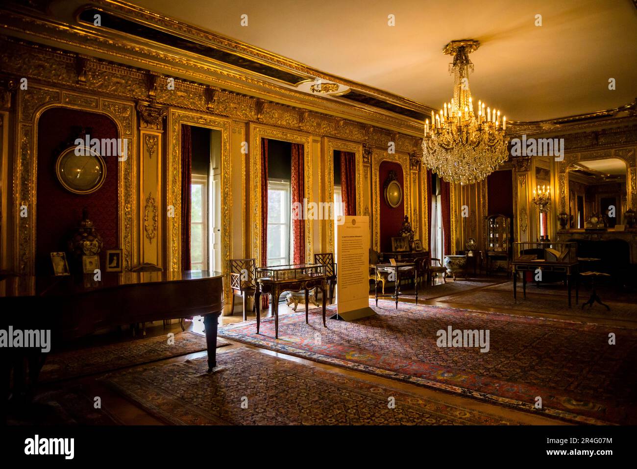 Drawing room, Polesden Lacey, an Edwardian country house, Surrey ...