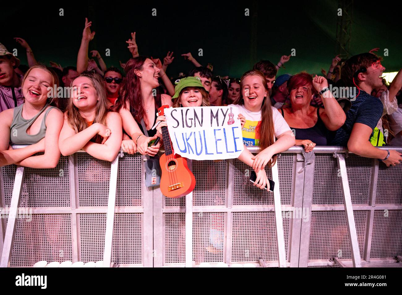 Warrington, UK. 27th May 2023. Festival goers elated on day 1 of ...