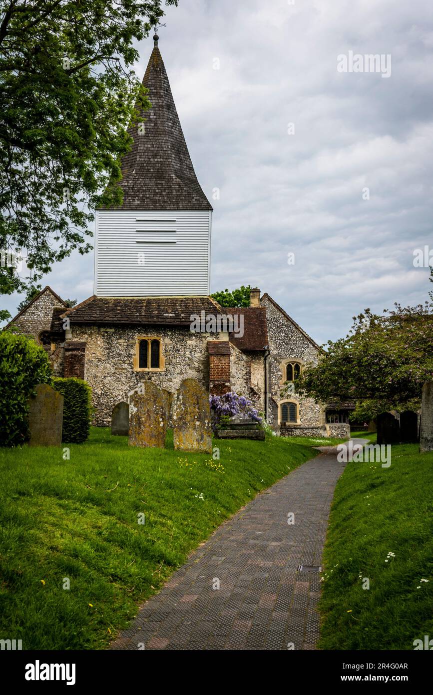 St Nicolas Church, dating from Saxon times, with the 11th century nave ...