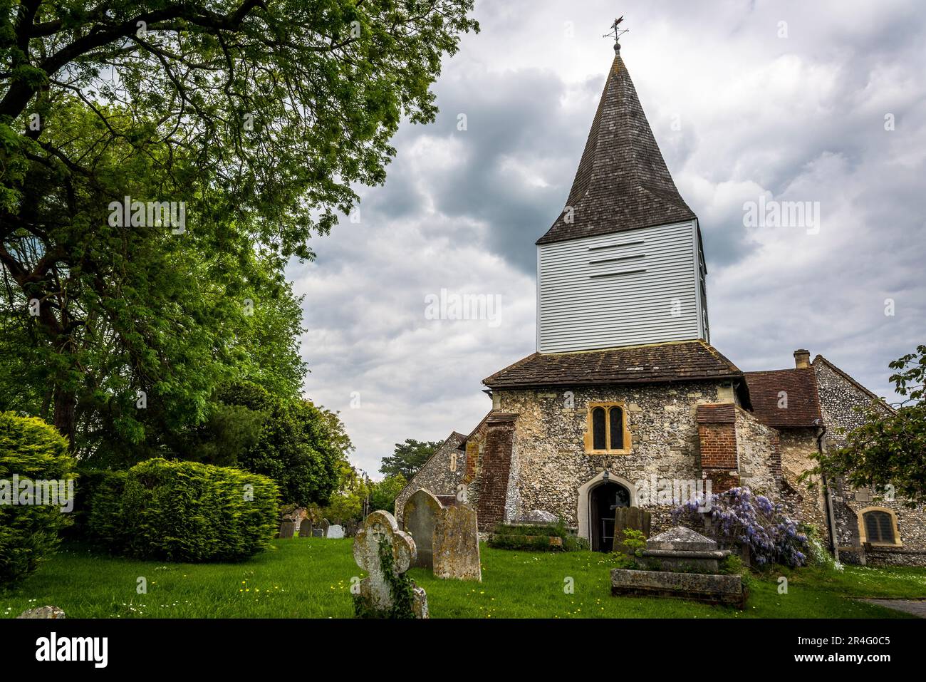 St Nicolas Church, dating from Saxon times, with the 11th century nave ...