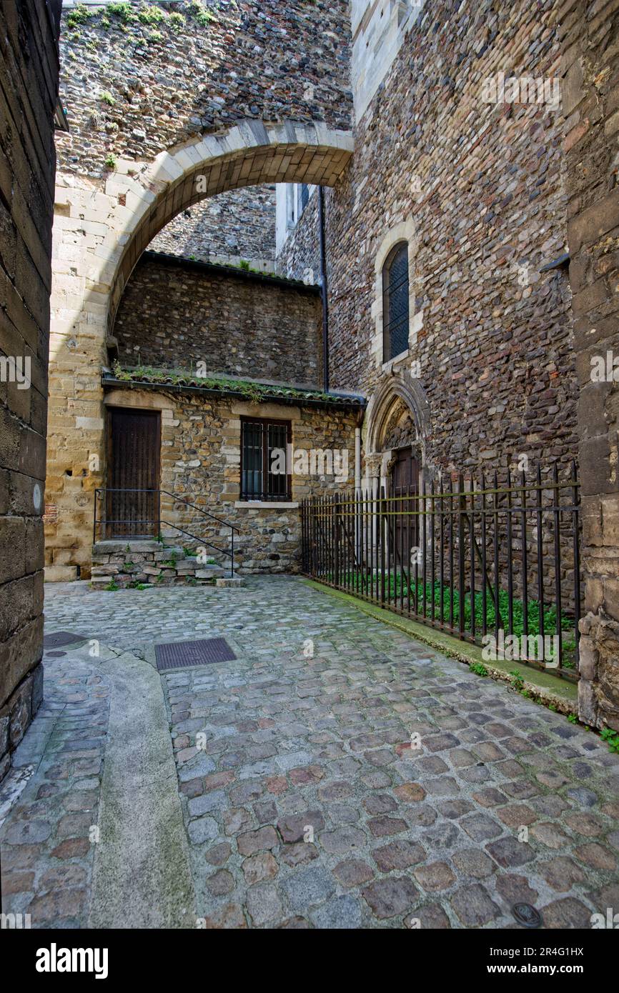 VIENNE, FRANCE, May 26, 2023 : Saint-Andre-le-Bas church, founded in ...