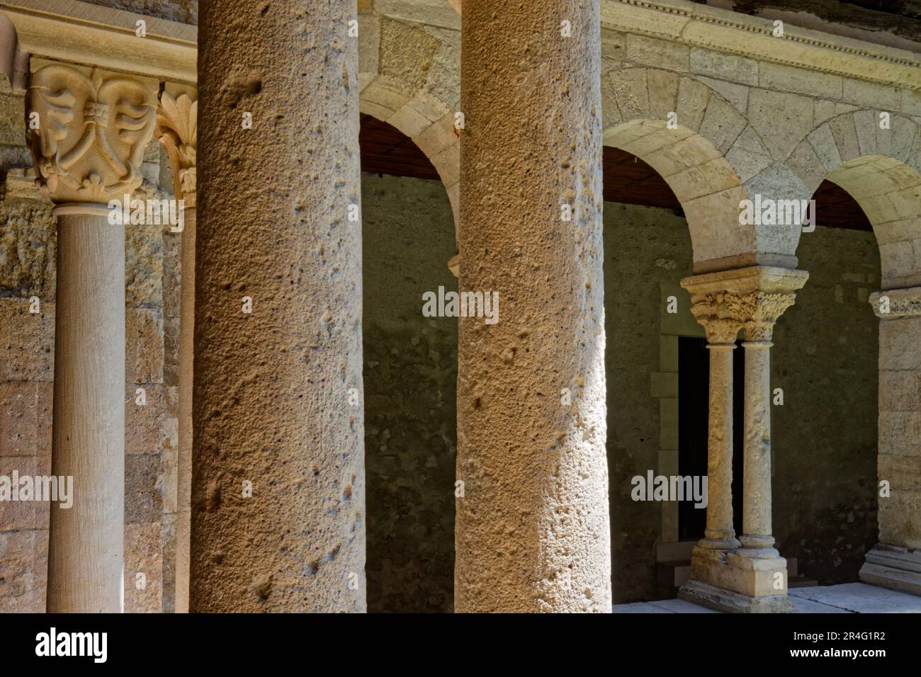 VIENNE, FRANCE, May 26, 2023 : Cloister of Saint-Andre-le-Bas, founded ...
