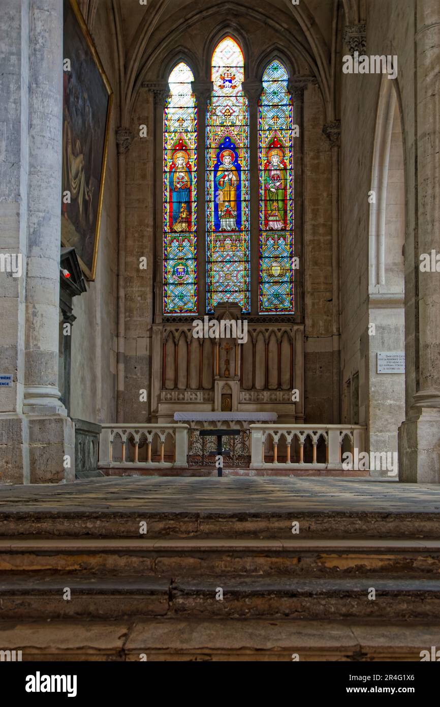VIENNE, FRANCE, May 26, 2023 : Architectural indoor details of Saint ...