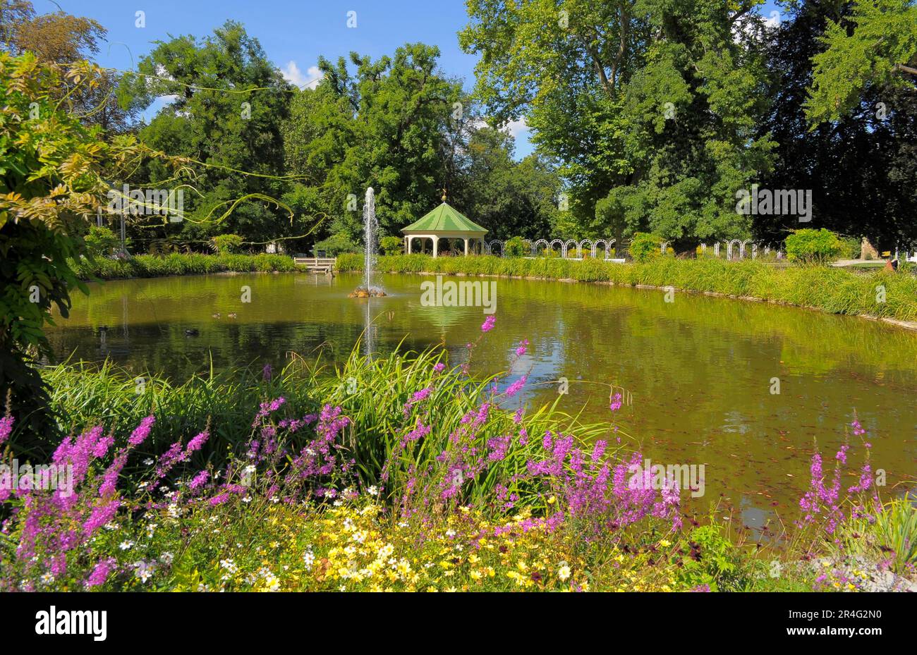 Bluehendes Barock Ludwigsburg, pond area Stock Photo - Alamy