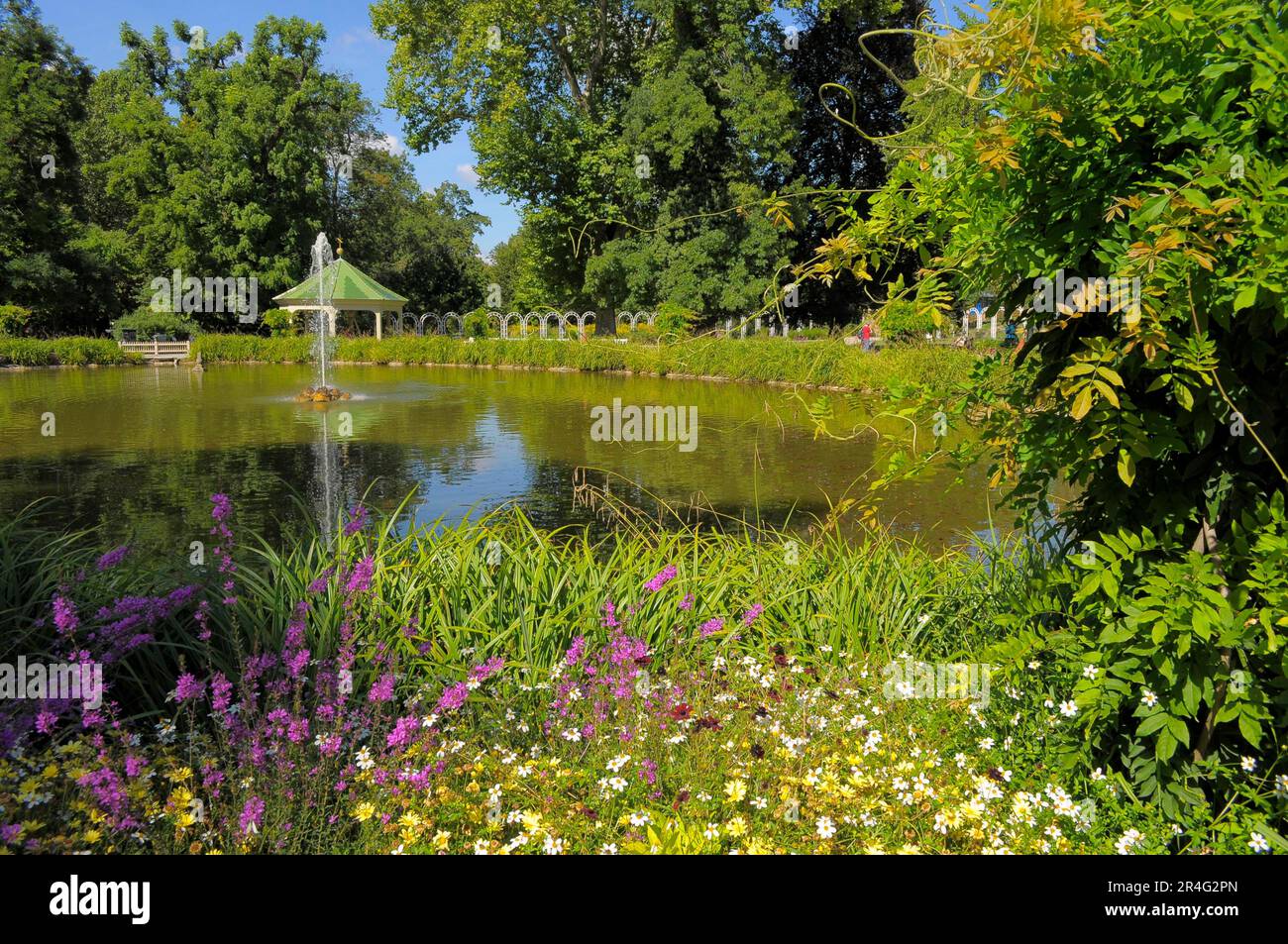 Bluehendes Barock Ludwigsburg, pond area Stock Photo - Alamy