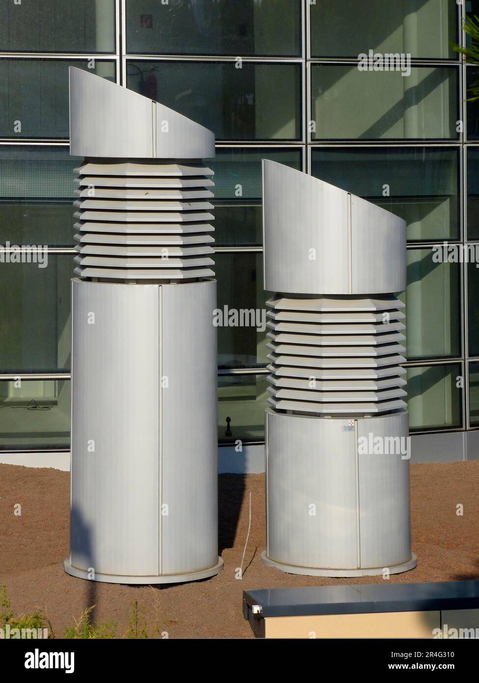 Ventilation at the office tower, office building Stock Photo - Alamy