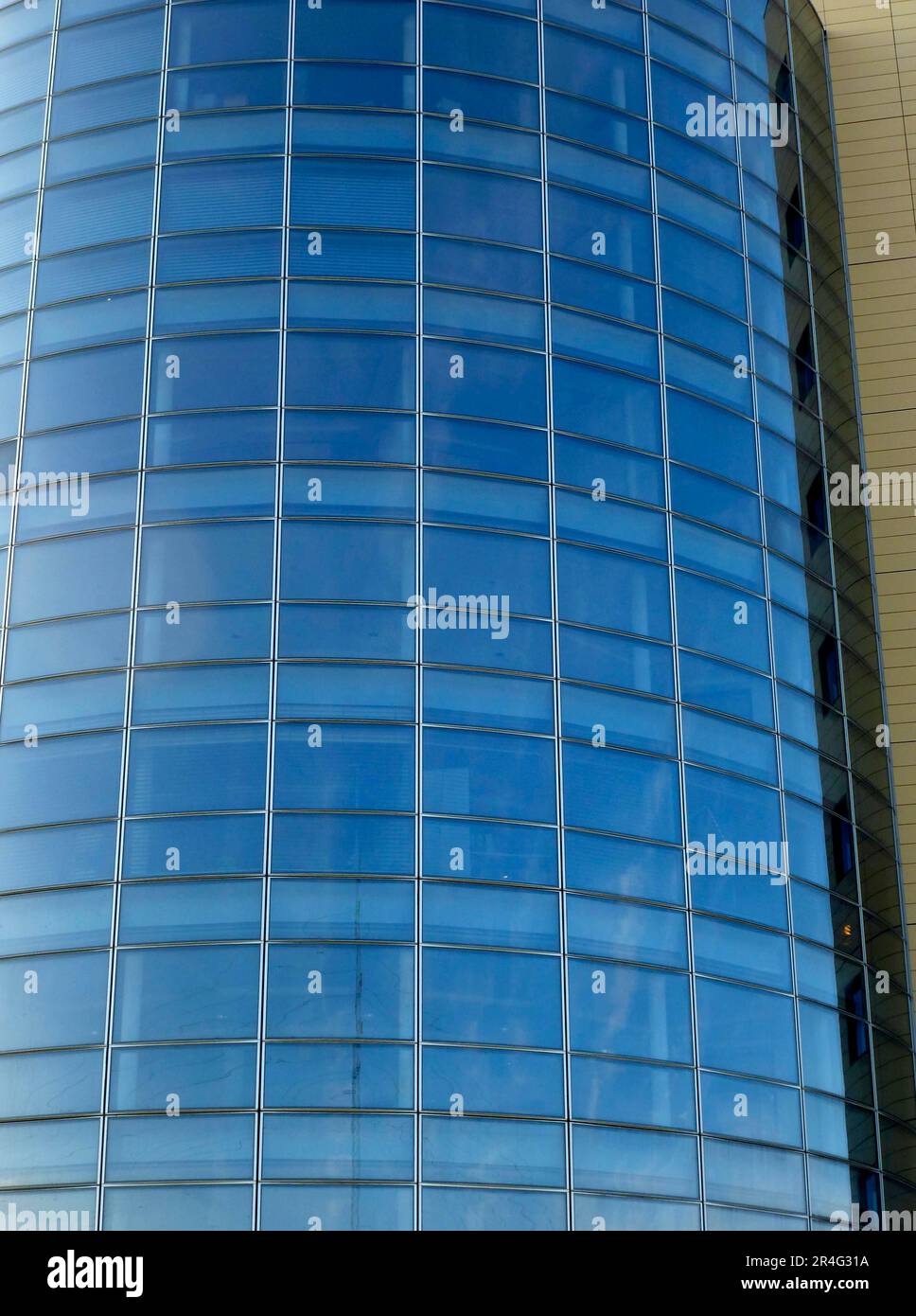 Round office tower in Muehlacker, glass tower, office building Stock ...