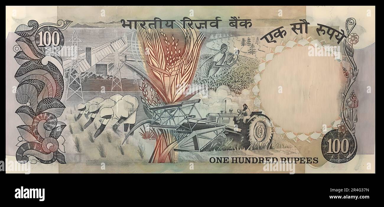 India banknote 100 hi-res stock photography and images - Alamy