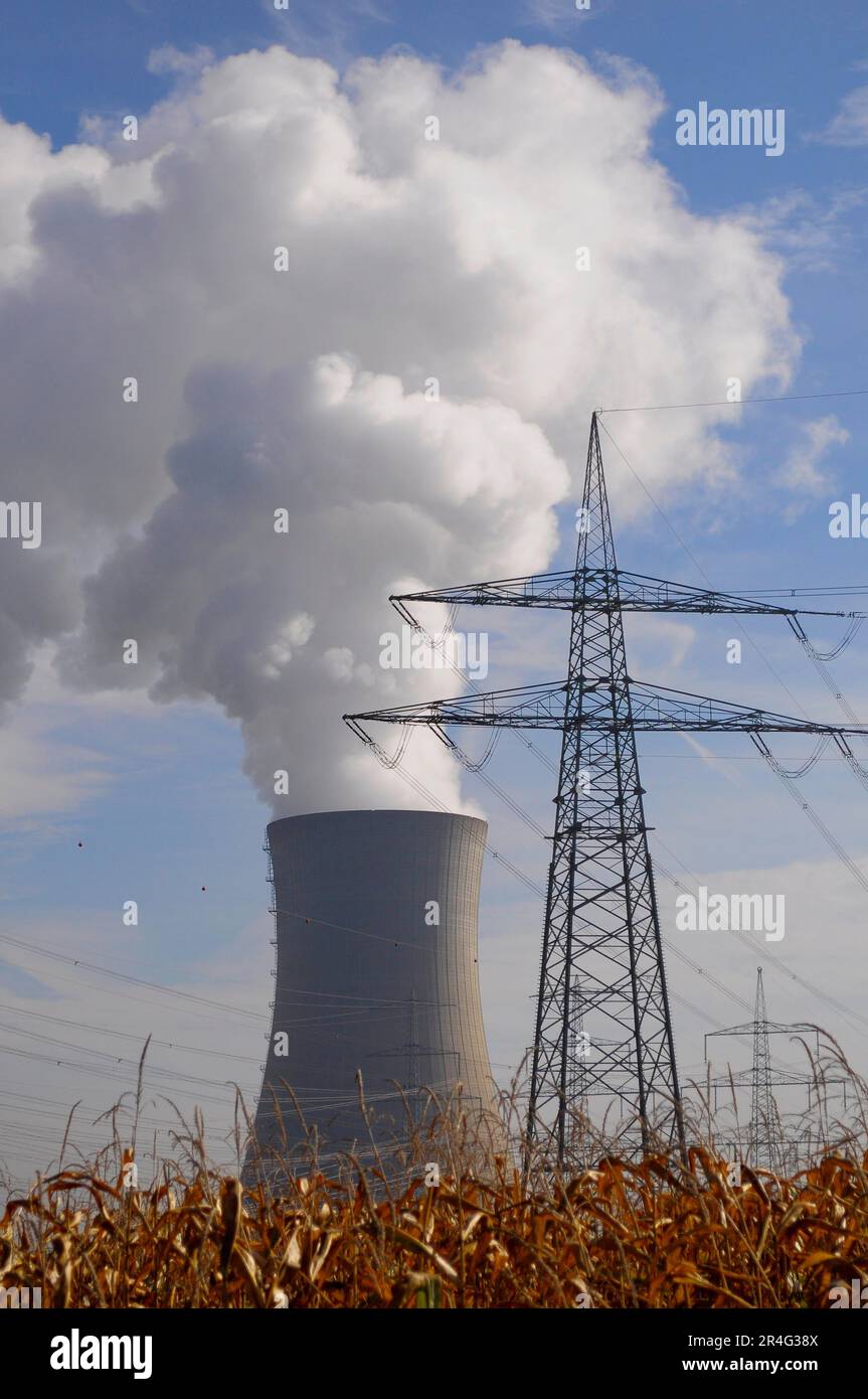 NUCLEAR POWER PLANT. Grafenrheinfeld nuclear power plant near ...