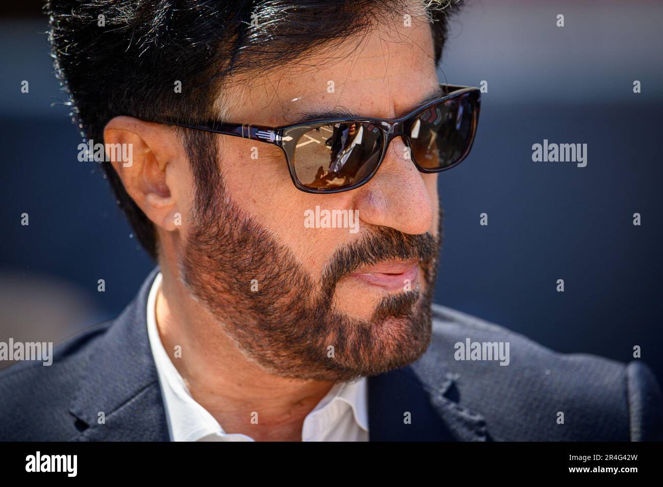 Mohammed Ben Sulayem, president of FIA is seen in the F1 paddock ahead ...