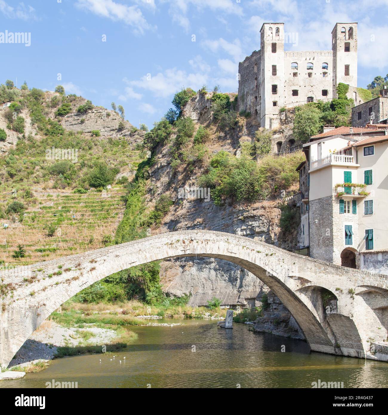 Italy, Liguria Region, Dolceacque Medieval castle, Doria family, 13th ...