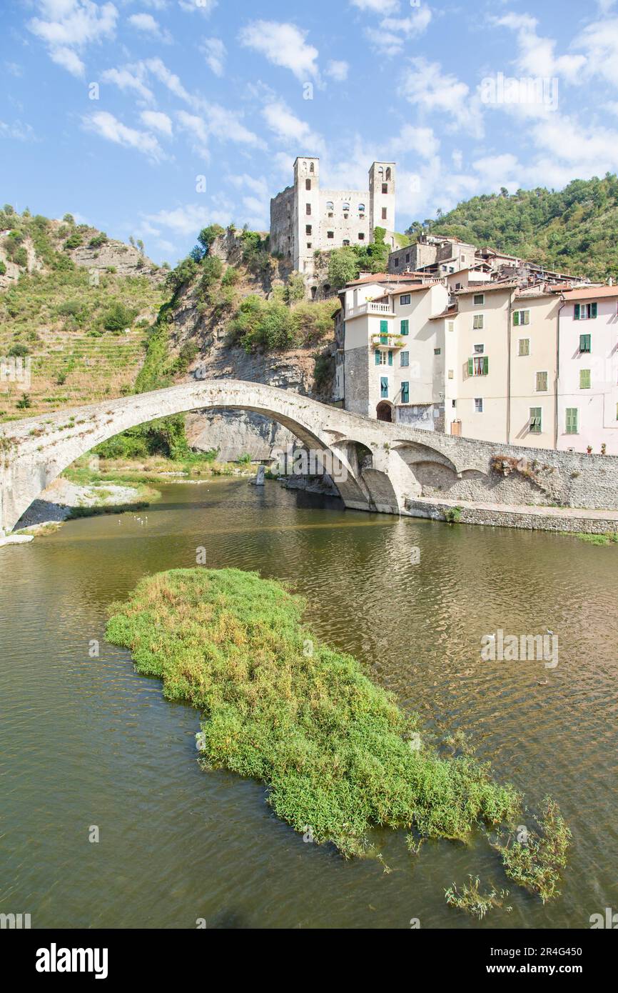 Italy, Liguria Region, Dolceacque Medieval castle, Doria family, 13th ...