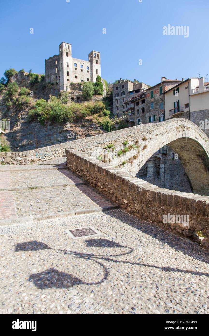 Italy, Liguria Region, Dolceacque Medieval castle, Doria family, 13th ...