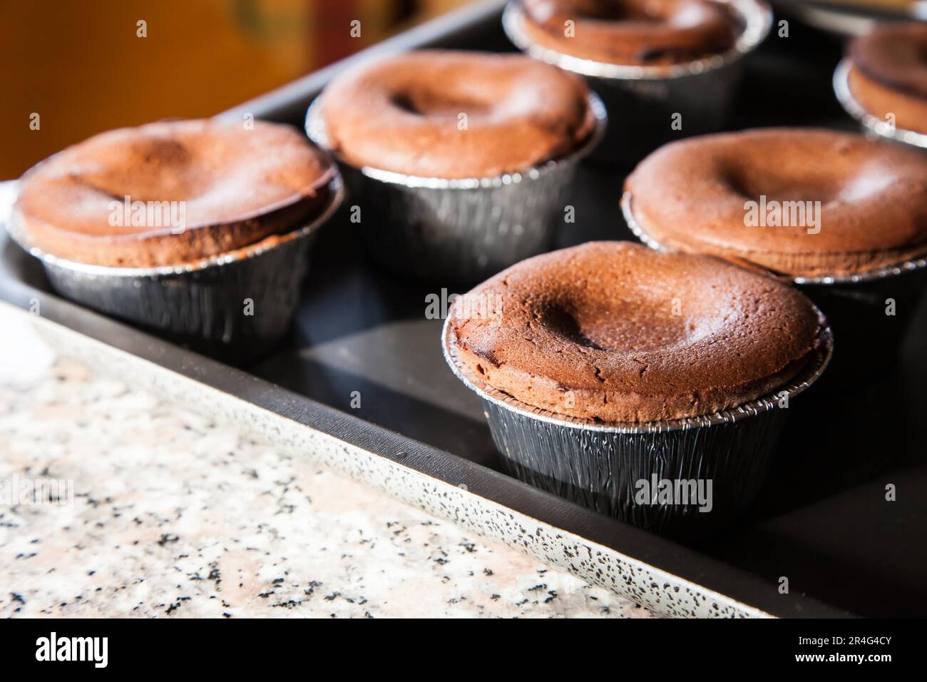 Homemade, just cooked chocolate desserts made by a proud Italian ...