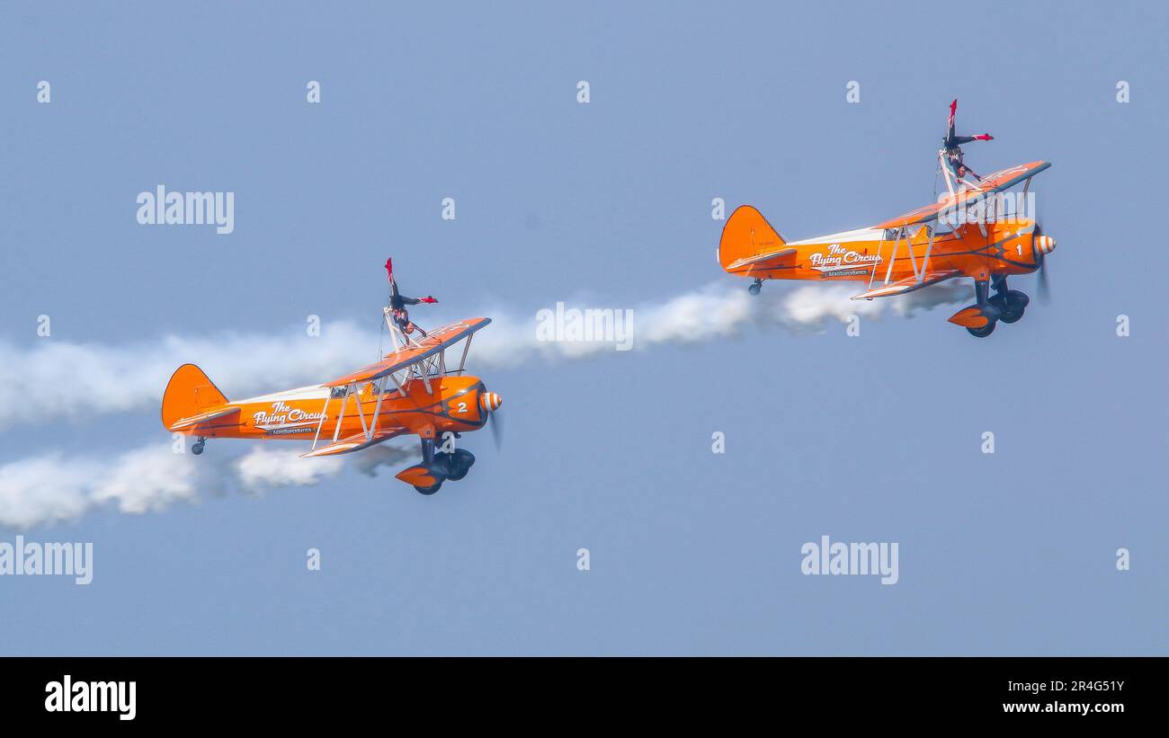 Bangor Sea Festival Wingwalkers Stock Photo - Alamy