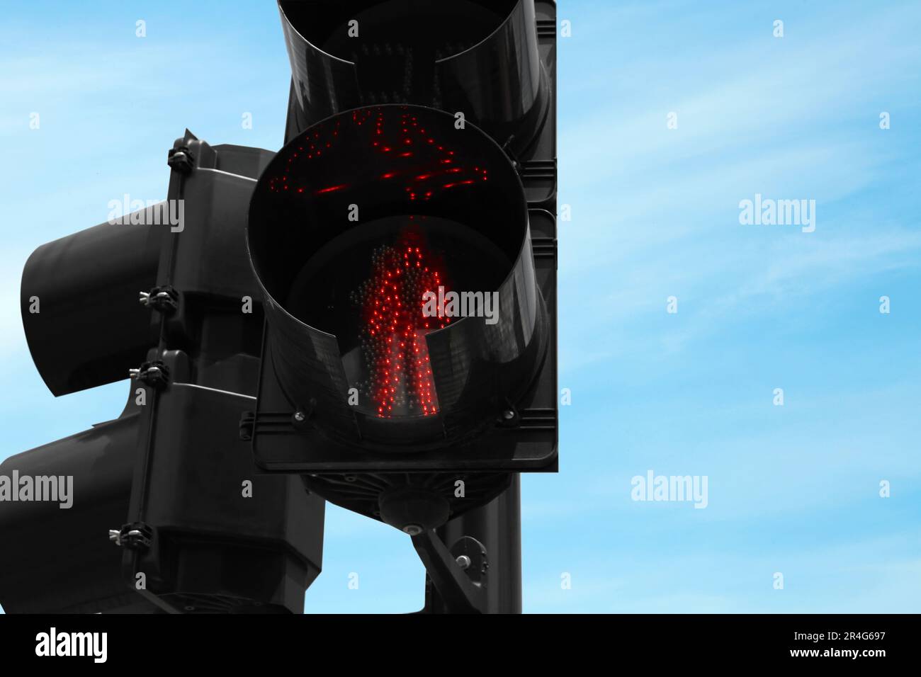 Traffic light for pedestrians on city street, closeup. Road rules Stock ...