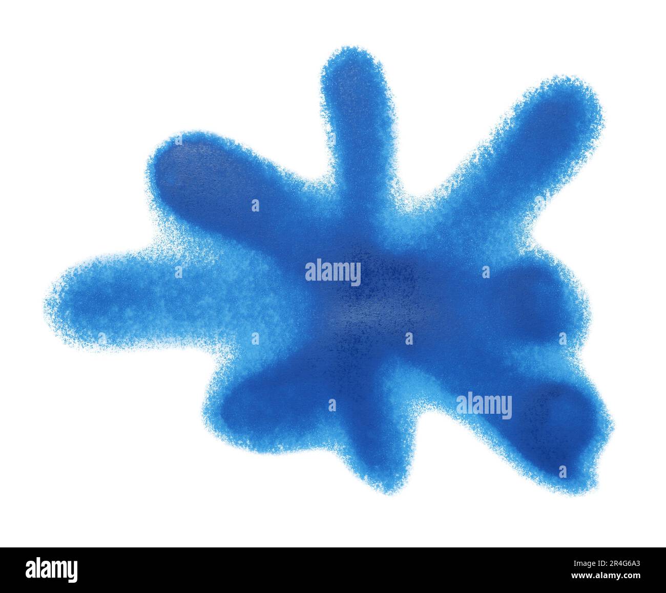 Crossed lines drawn by blue spray paint on white background Stock Photo ...