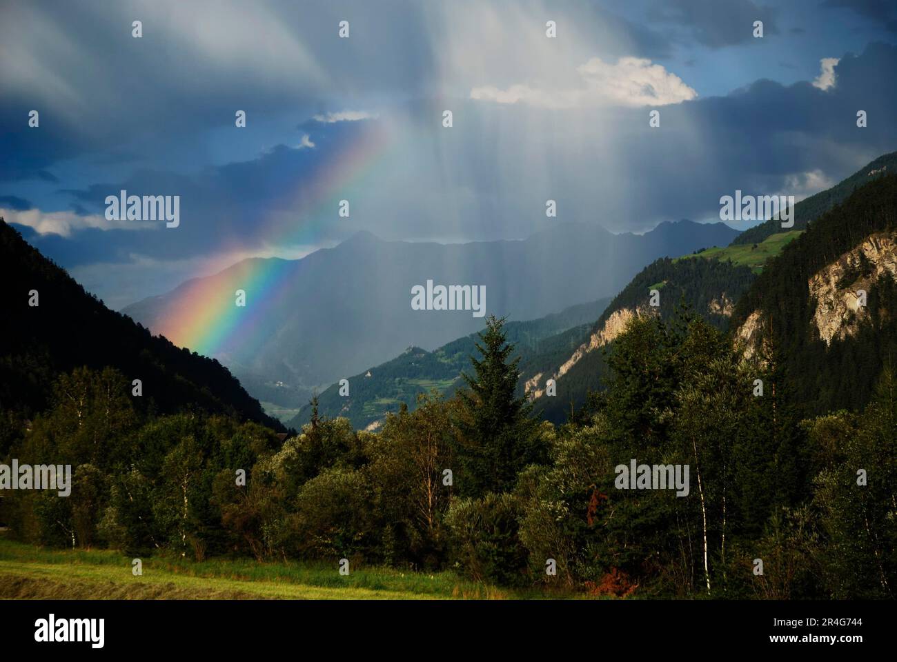 Rainbow in the alps hi-res stock photography and images - Alamy
