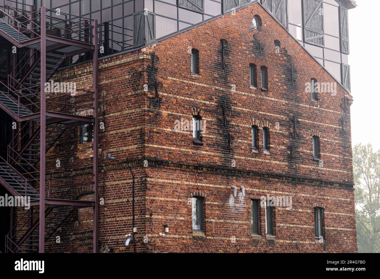 Well-preserved old brick buildings from the 18th century Stock Photo ...