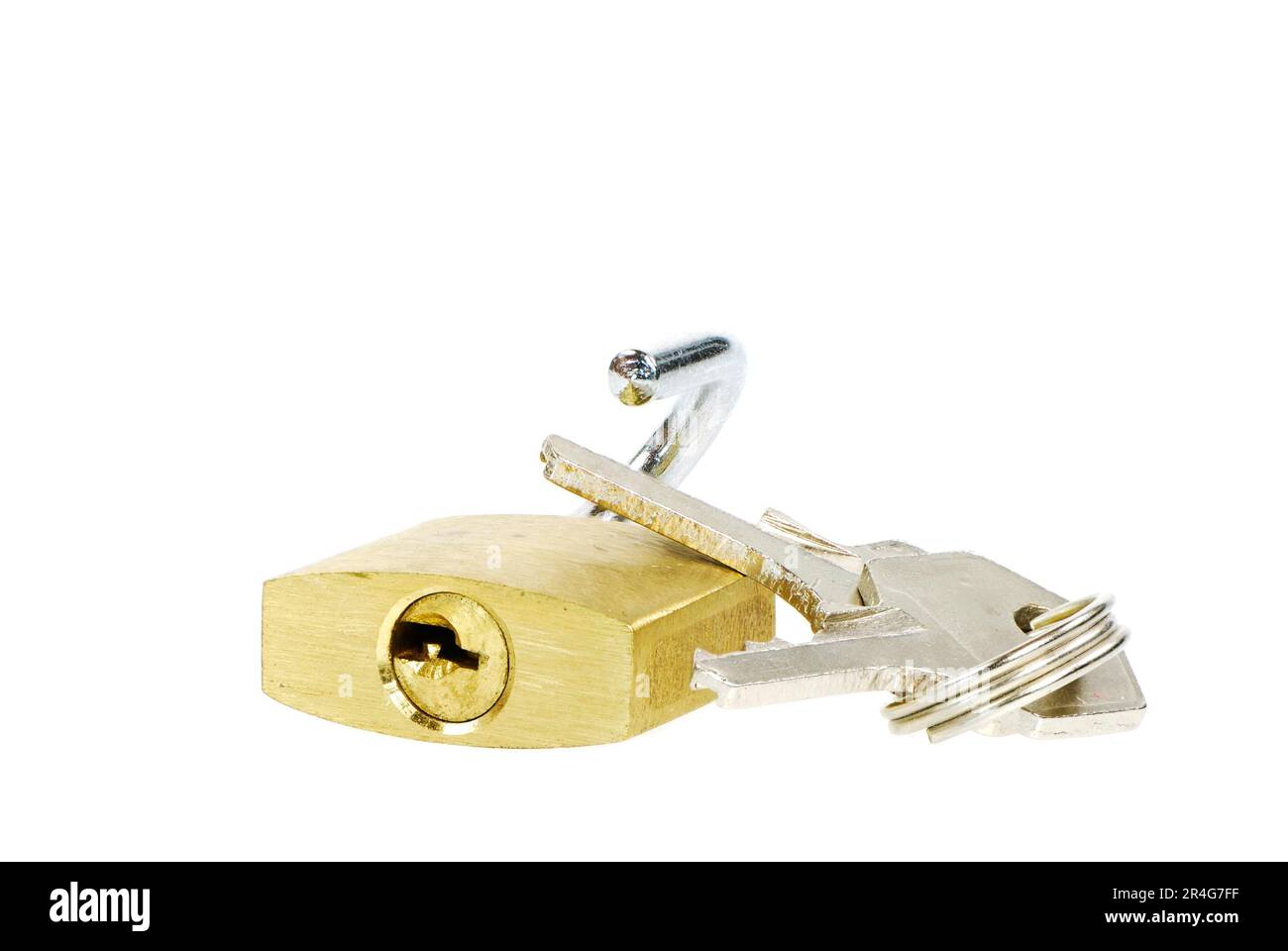 Open padlock an a pair of keys Stock Photo - Alamy